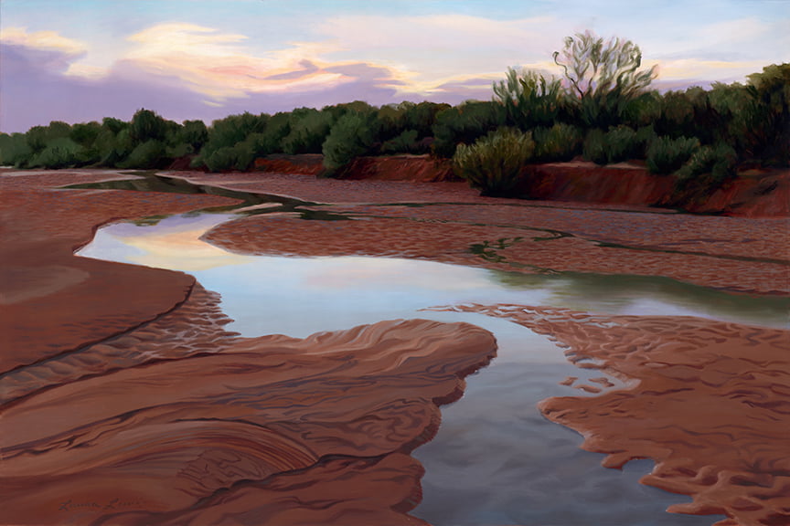 Double Mountain Dawn – Laura Lewis Art