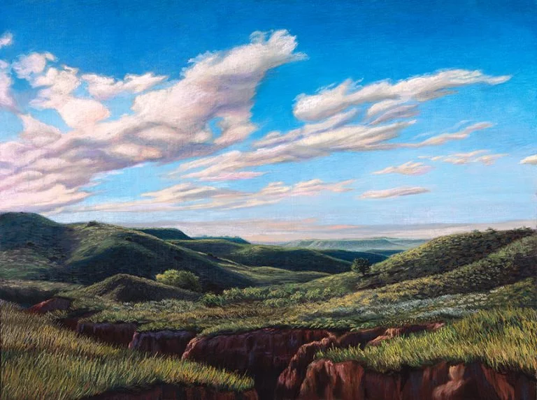 Yellow House Canyon Pastel – Laura Lewis Art